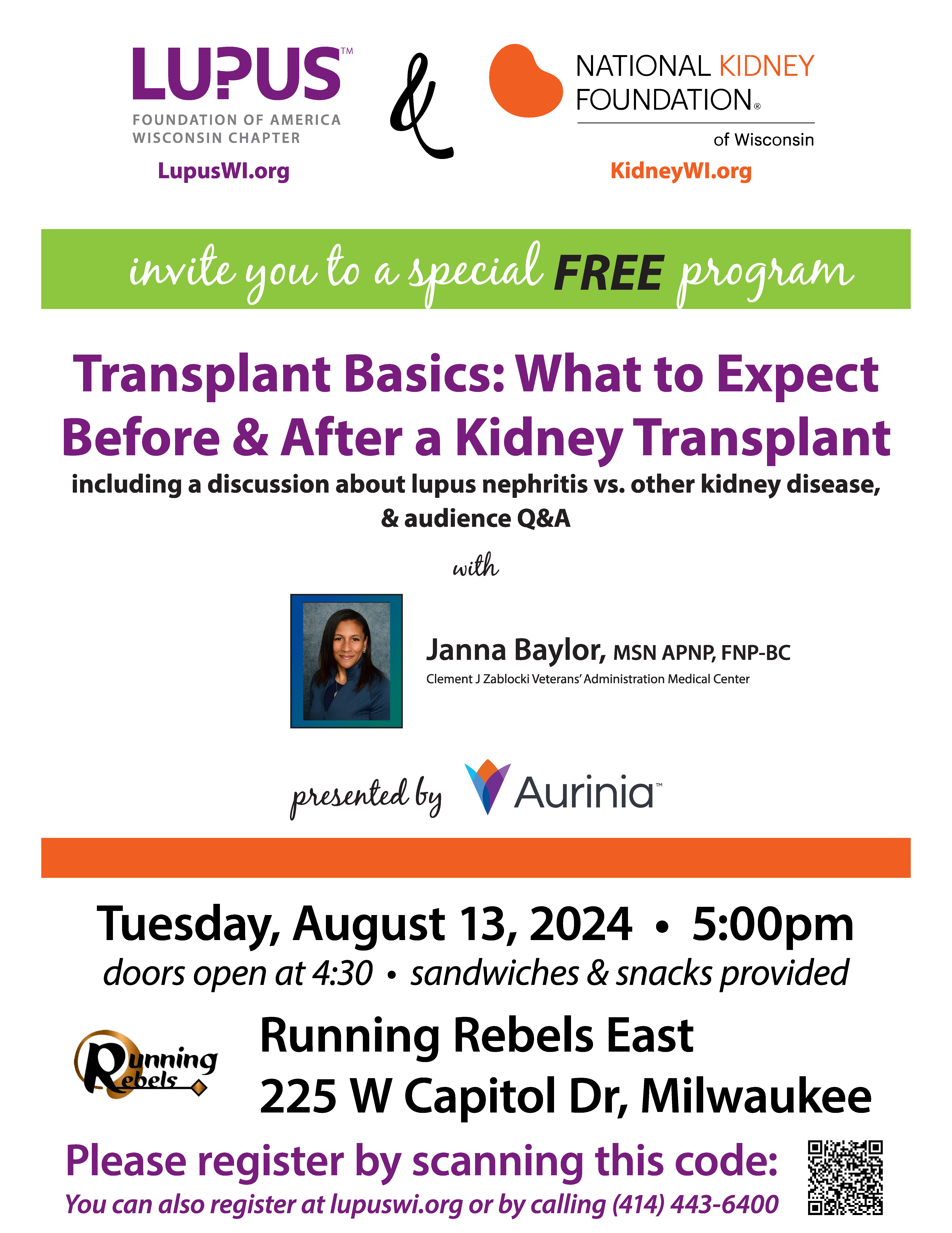 Lupus Kidney poster 2024 - National Kidney Foundation of Wisconsin